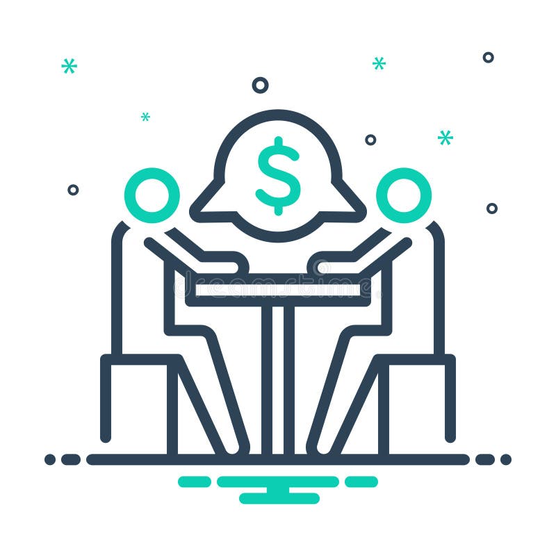 Mix Icon for Negotiation, Arbitration and Compromise Stock Vector ...