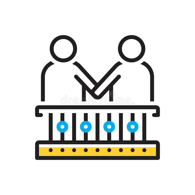 Multi Color Icon for Neighbor, Vicinal and Door Stock Illustration ...