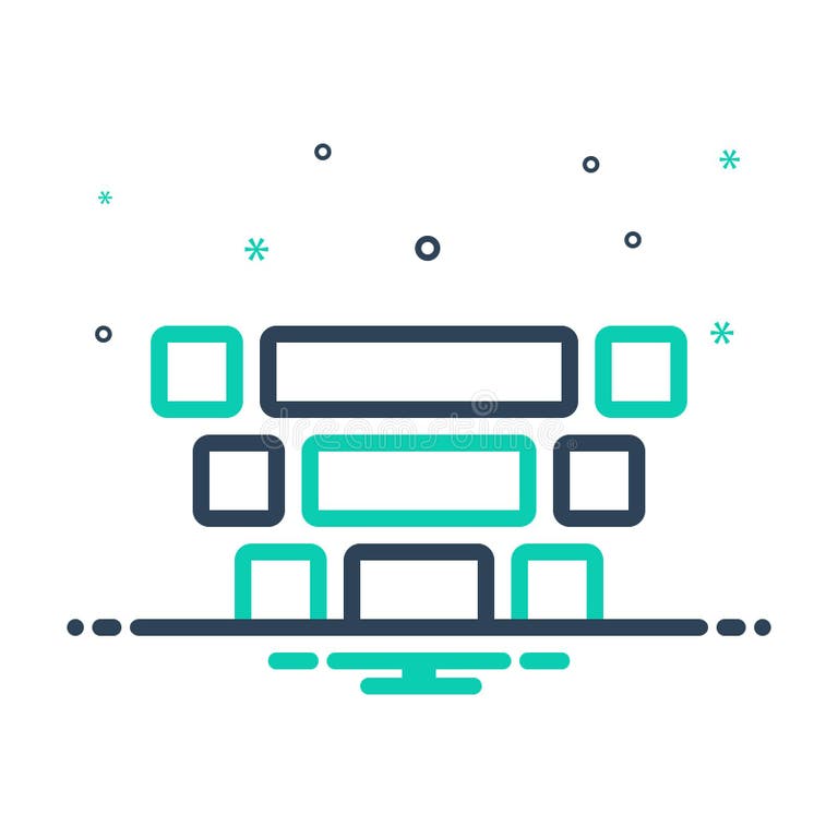 Mix Icon for Nested, Hierarchy and Diagram Stock Illustration ...