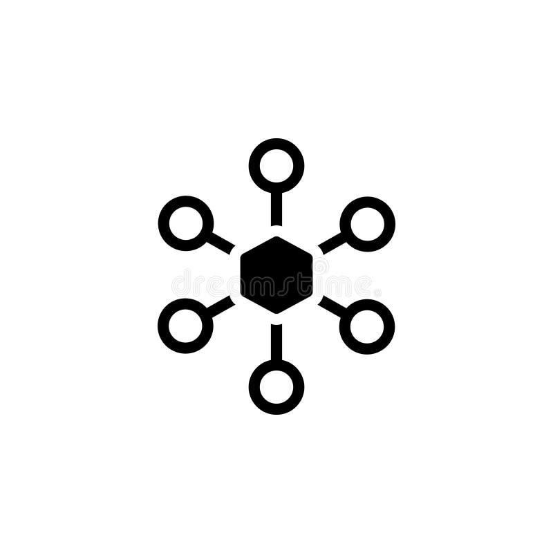 Black Solid Icon for Network, Connect and Technology Stock Vector ...
