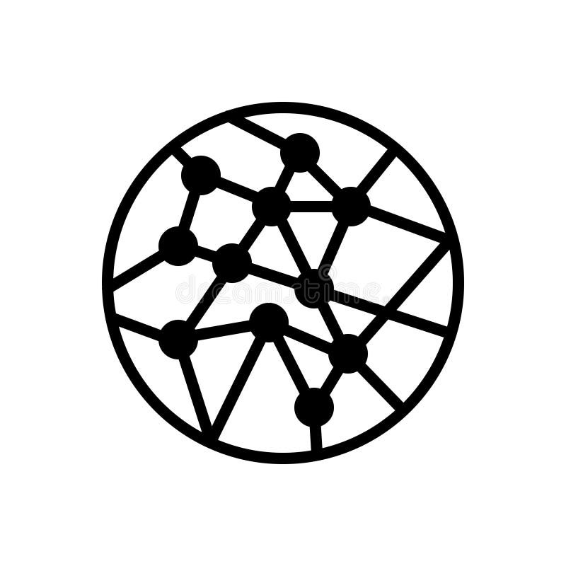 Black Solid Icon for Network Connection, Workflow and Trading Stock ...