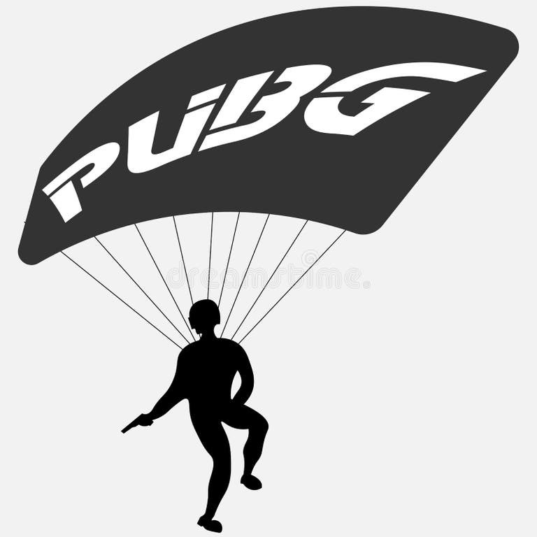 Icon for the Network Game Pabg Unknown Player Skydiver Typography Stock ...