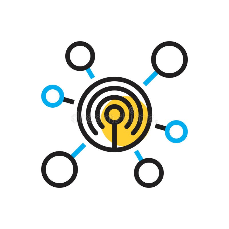 Multi Color Icon for Network, Web and Reticulation Stock Illustration ...