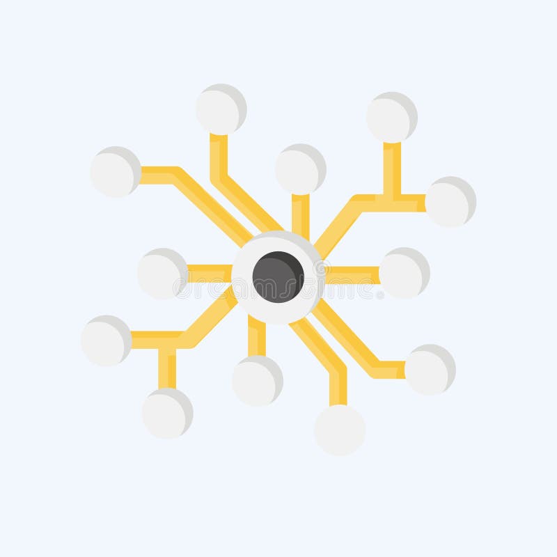 Icon Neural Network. Related To Machine Learning Symbol. Flat Style ...