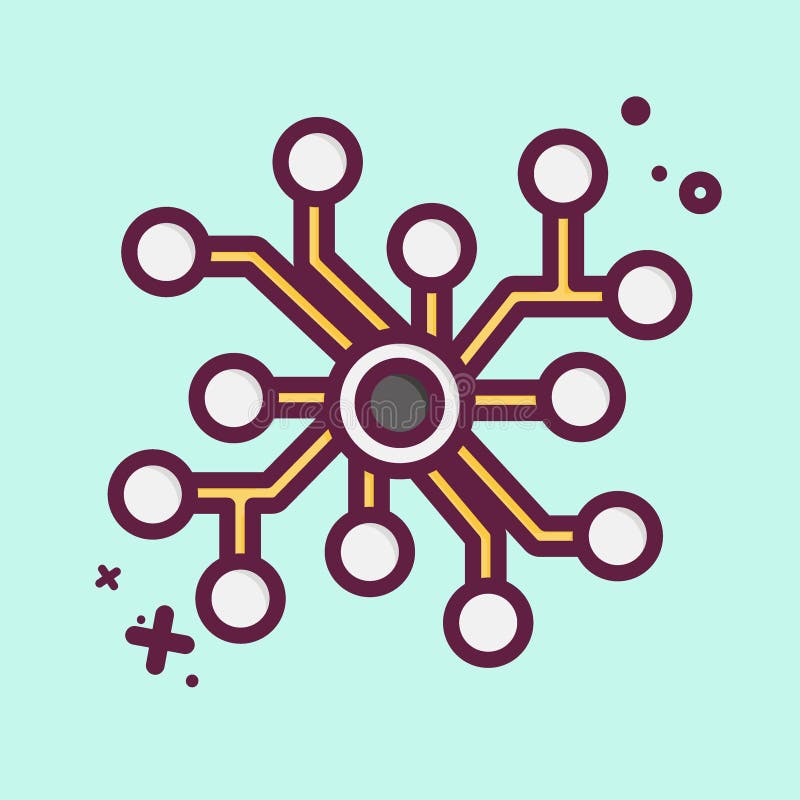 Icon Neural Network. Related To Machine Learning Symbol. MBE Style ...
