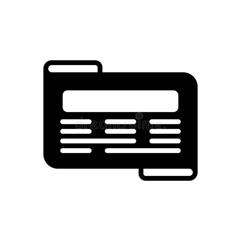 Black Solid Icon for Newspaper, Paper and Weekly Stock Vector ...