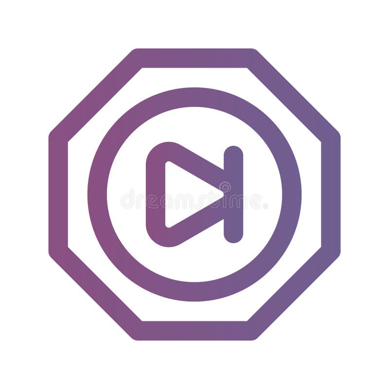 Icon Next Button in Lineal Gradient Style. Vector Illustration and ...