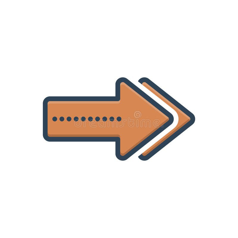Color Illustration Icon for Next, Then and after Stock Vector ...