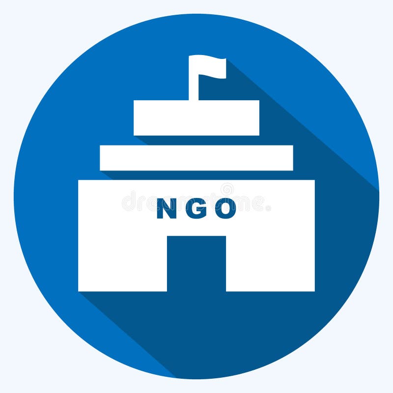 Icon NGO Building. Suitable for Community Symbol. Long Shadow Style ...
