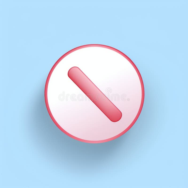 An Icon of a No Entry Sign on a Blue Background Stock Illustration ...