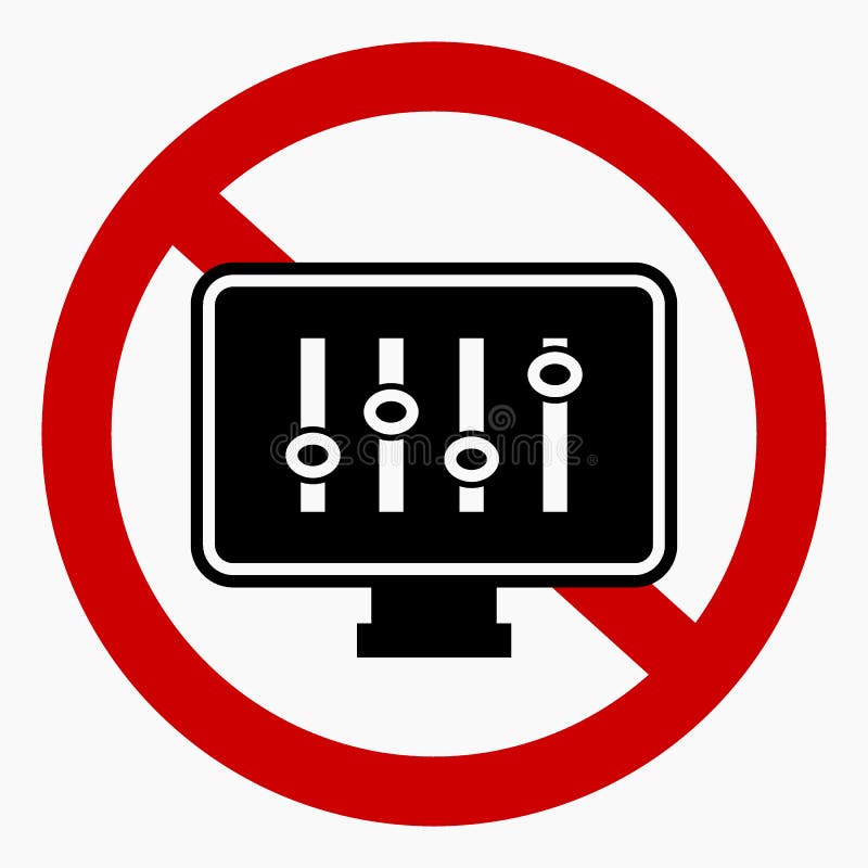 Icon no settings stock illustration. Illustration of isolated - 264717146