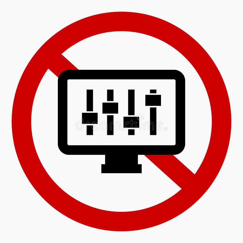 Icon no settings stock illustration. Illustration of warning - 265066428