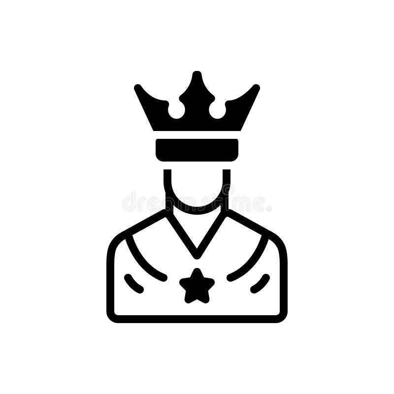 Black Solid Icon for Noble, Crown and Vip Stock Vector - Illustration ...