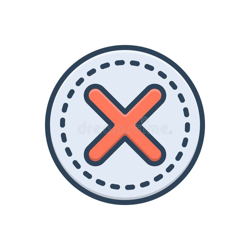 Color Illustration Icon for Not, No Nope and Forbidden Stock Vector ...