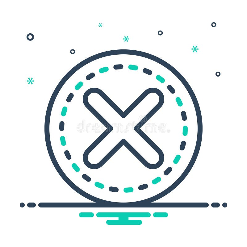 Mix Icon for Not, No Nope and Forbidden Stock Illustration ...