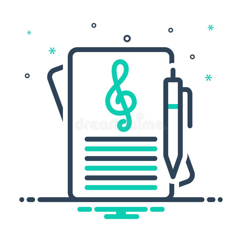 Mix Icon for Hymn, Psalm and Homily Stock Vector - Illustration of ...