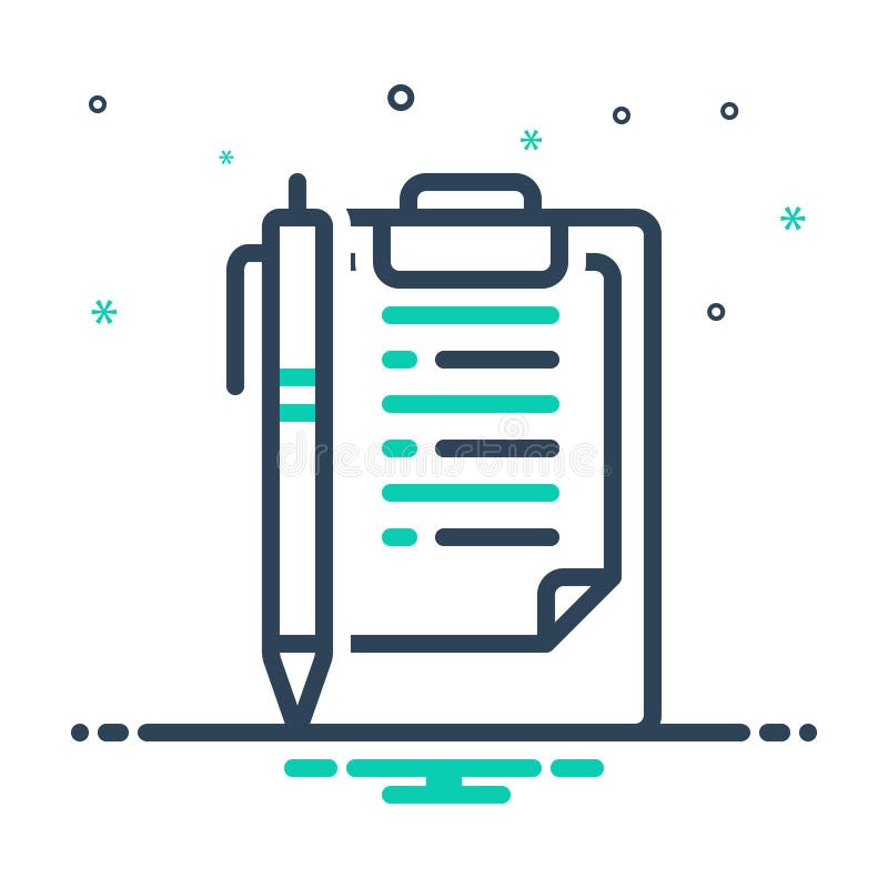 Mix Icon for Note, Sheet and Report Stock Vector - Illustration of ...