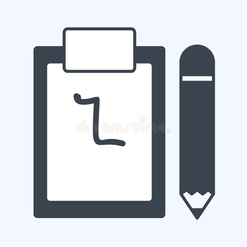 Icon Notepad. Suitable for Web Interface Symbol. Glyph Style. Simple ...