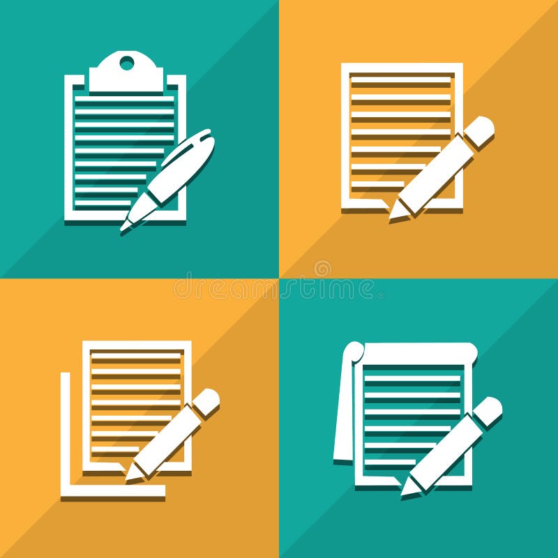 Icon of Notes Icons Set Great for Any Use. Vector EPS10 Stock ...