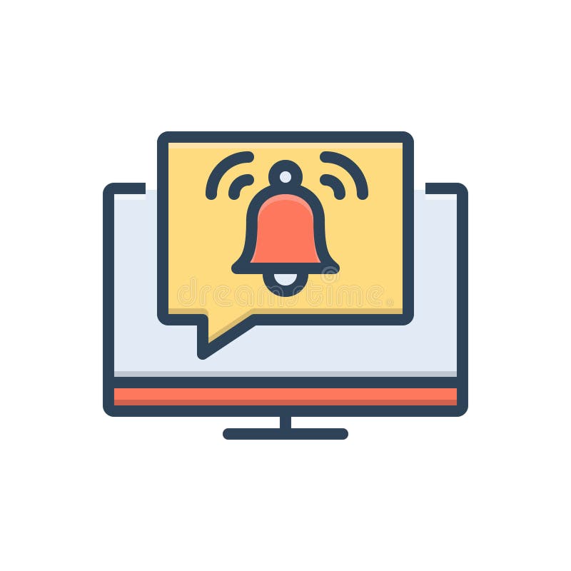 Color Illustration Icon for Noticed, Notification and Bell Stock Vector ...