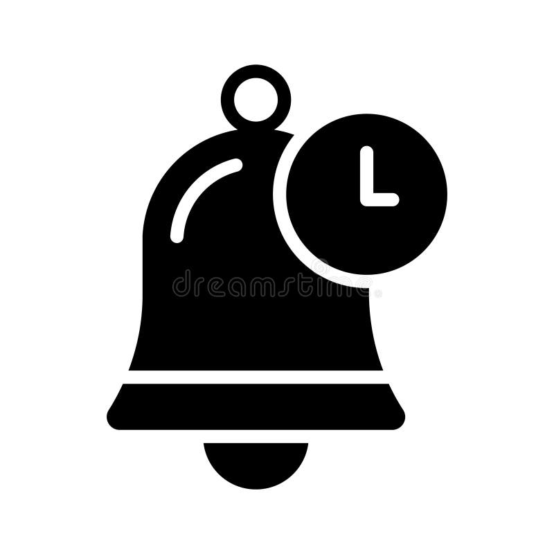 Icon of a Notification Bell with a Small Clock Symbol Overlaid Stock ...