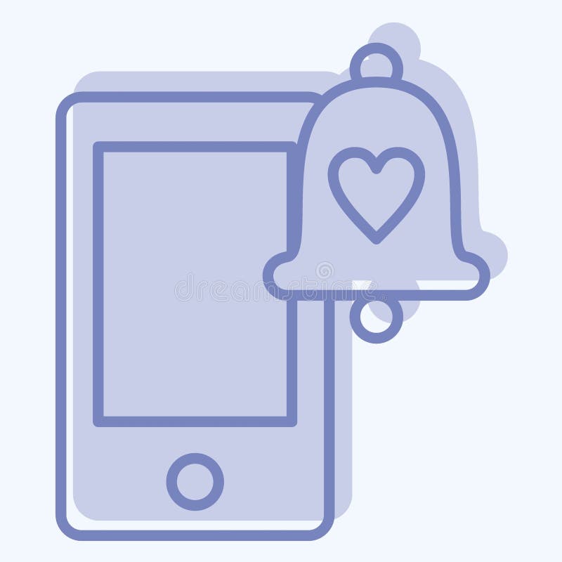 Icon Notification. Related To Ring Symbol. Two Tone Style. Simple ...