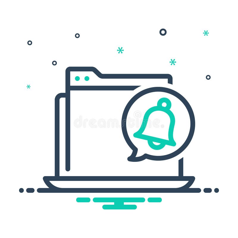 Mix Icon for Notify, Inform and Alarm Stock Vector - Illustration of ...