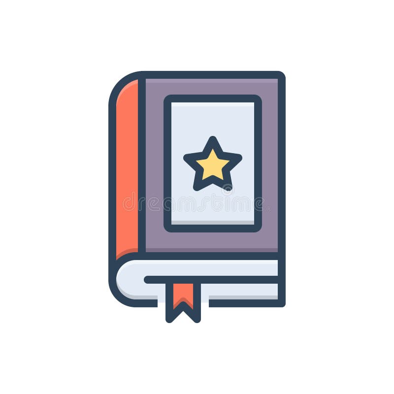Color Illustration Icon for Novels, Fiction and Story Stock Vector ...