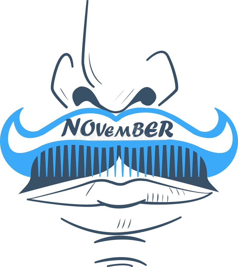 November Mustache Season Stock Illustrations – 324 November Mustache ...