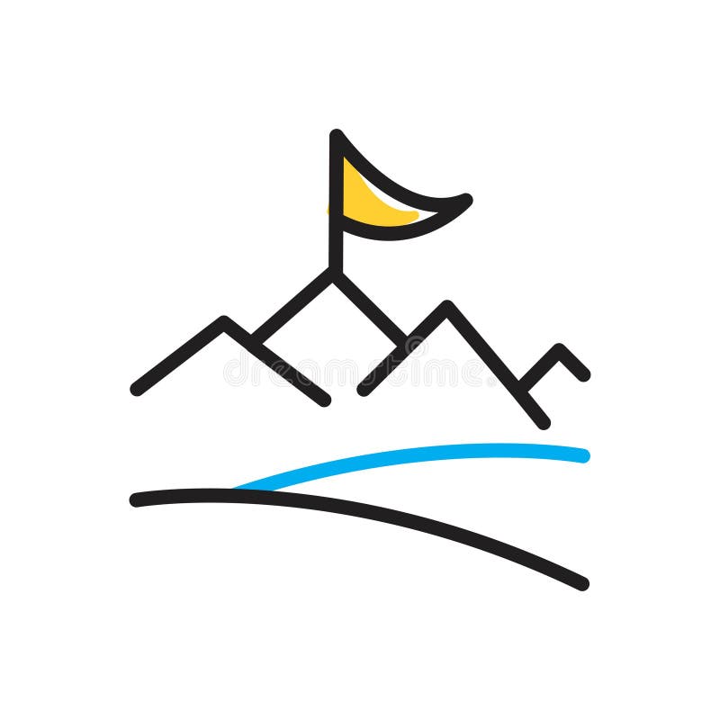 Multi Color Icon for Objective, Achievement and Success Stock Vector ...