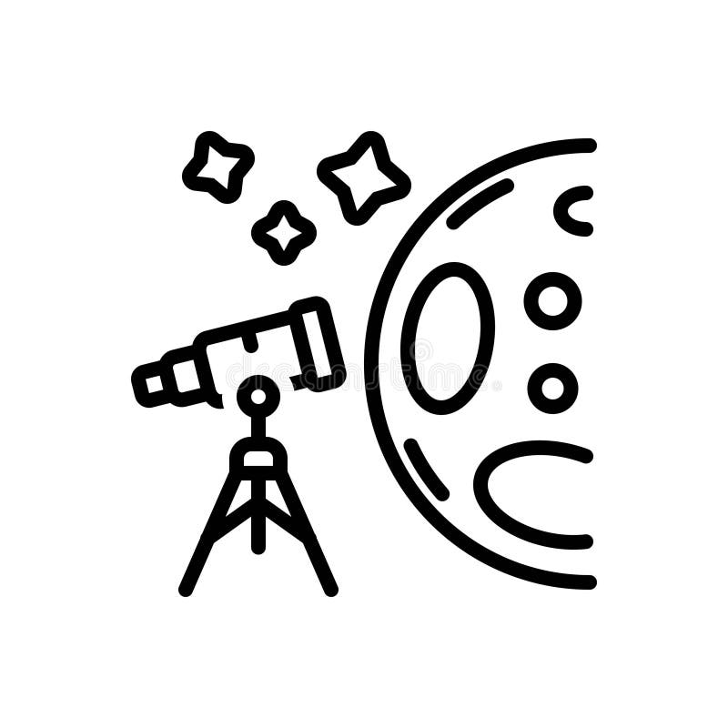 Black Line Icon for Observation, Observing and Gazing Stock ...