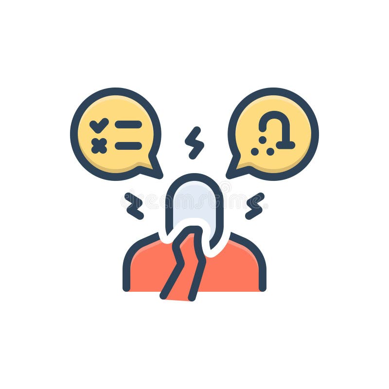 Color Illustration Icon for Obsessive Compulsive Disorder, Obsessive ...
