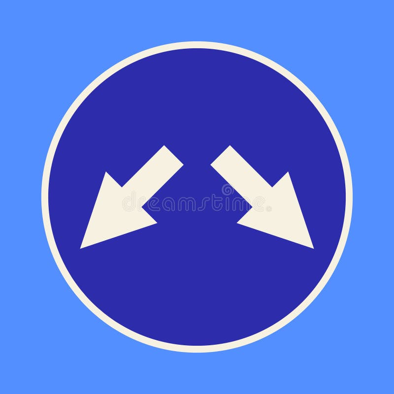 Icon Obstacle Avoidance on the Right and Left. Vector Clipart Stock ...