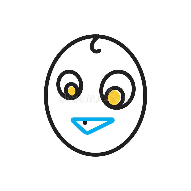 Multi Color Icon for Odd, Weird and Emoji Stock Illustration ...