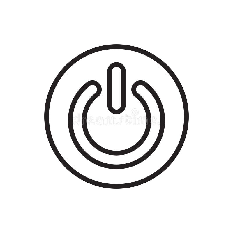 On Off Switch Button Icon Vector on White Background Stock Vector ...