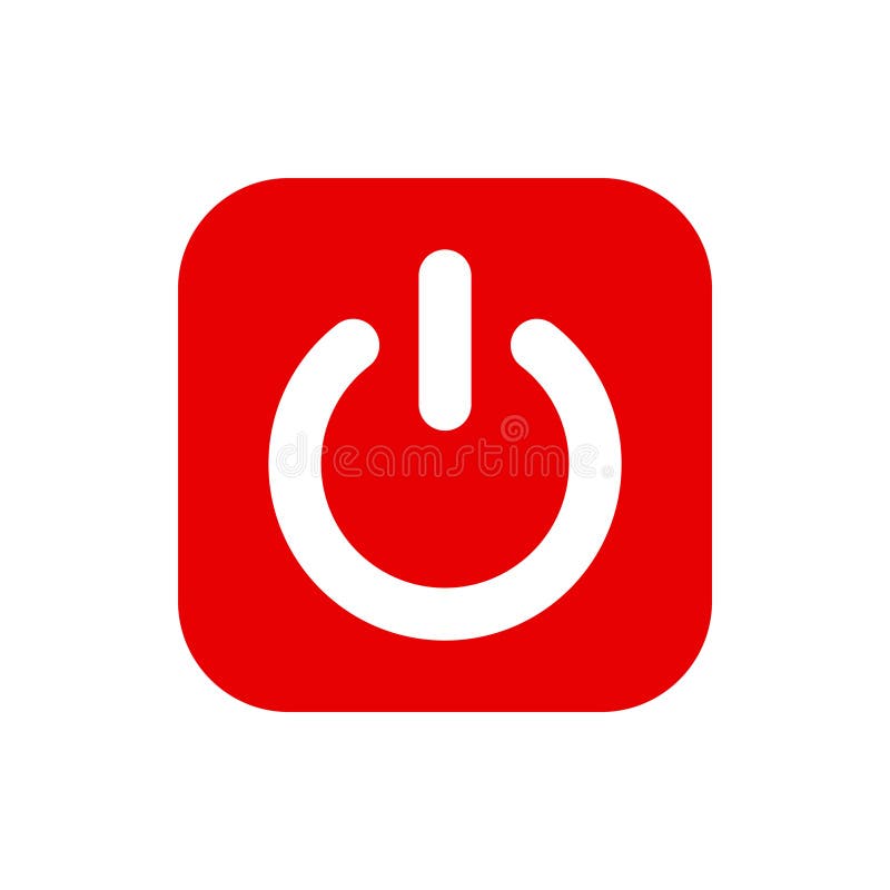 On Off Switch Button Icon Vector on White Background Stock Vector ...