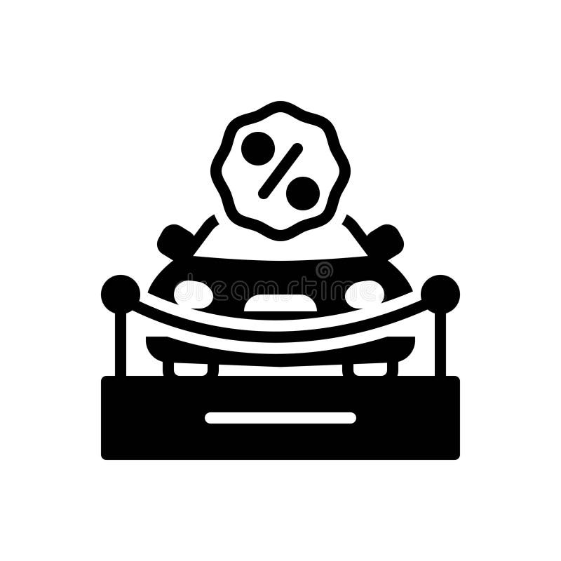 Black Solid Icon for Offers, Overture and Sale Stock Vector ...