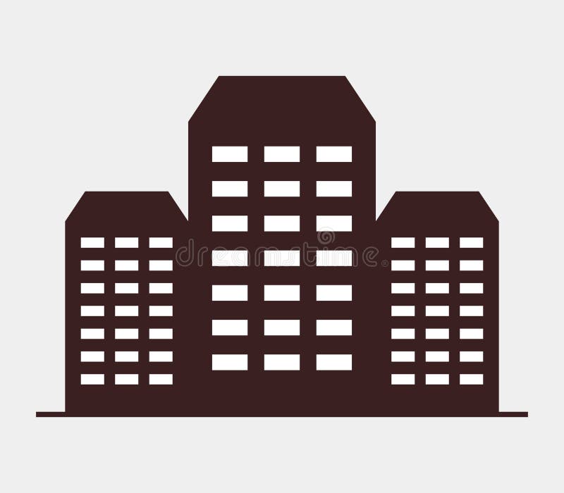 Icon Office Building Illustrated Stock Illustration - Illustration of ...