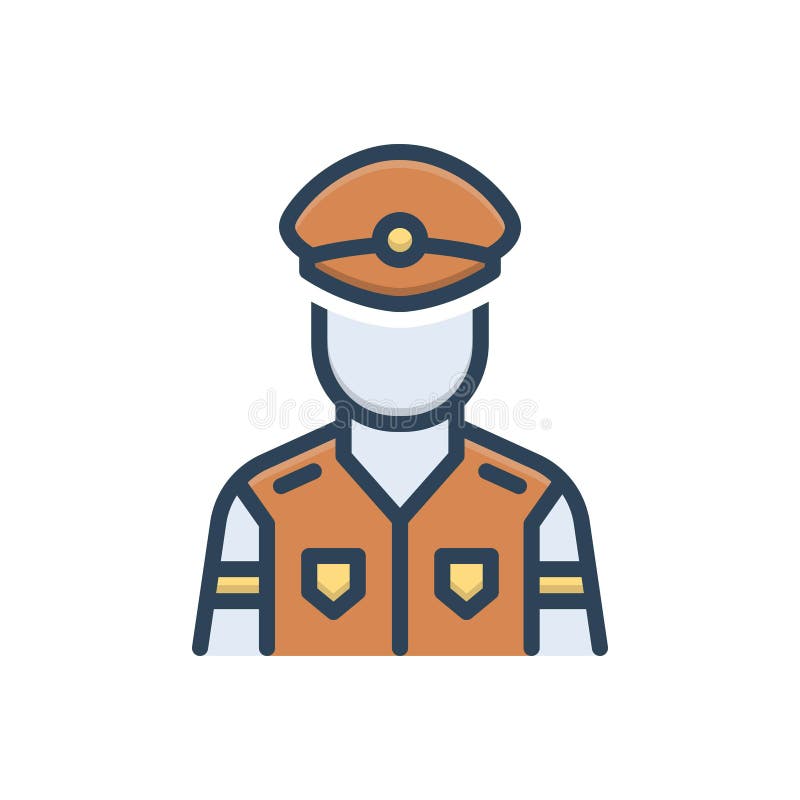 Color Illustration Icon for Officers, Police and Security Stock Vector ...
