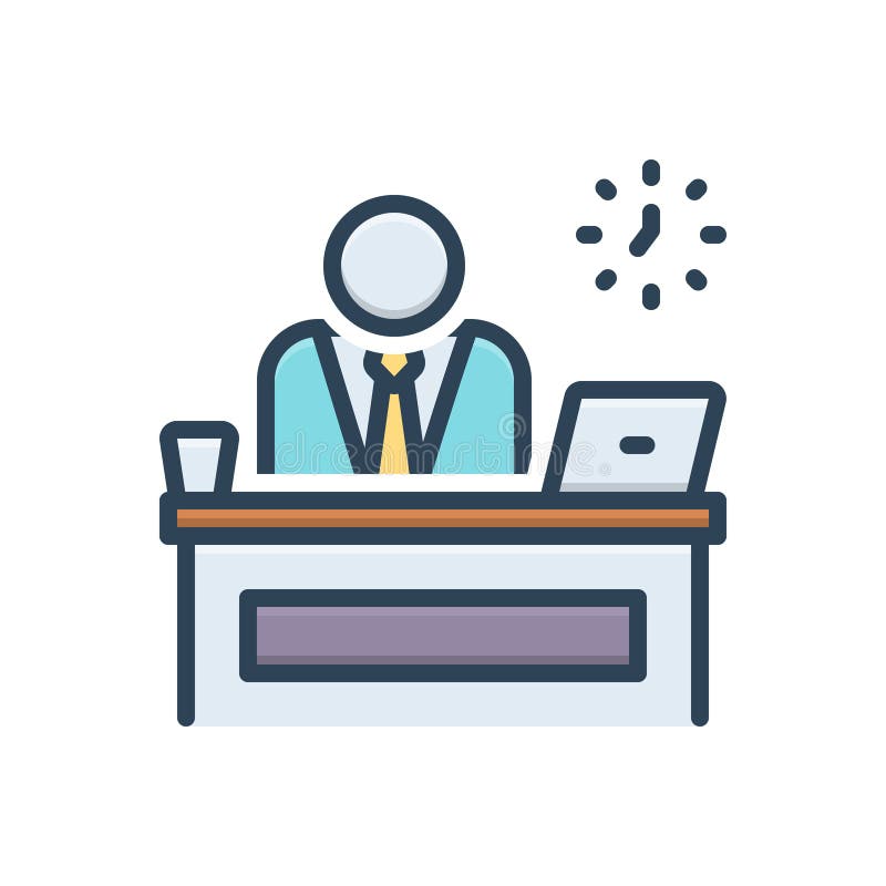 Color Illustration Icon for Official, Office and Desk Stock ...
