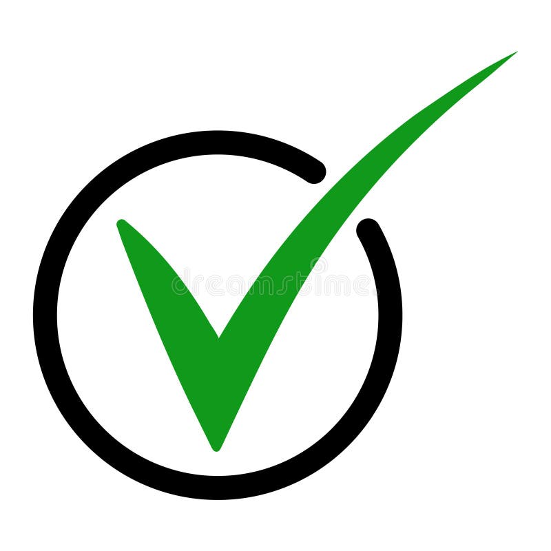 Icon Ok Checkmark, Green Tick, Sign Check Mark Box Correct Stock ...