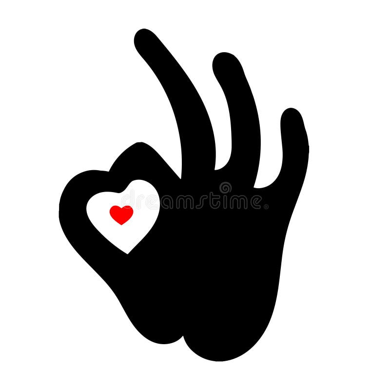 Icon OK. Perfectly Ok Hand Symbol Vector Graphics. Stock Vector ...