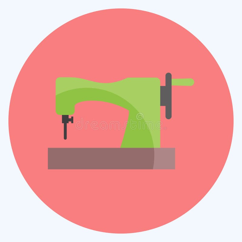 Icon Old Style Machine. Suitable for Tailor Symbol. Flat Style. Simple ...