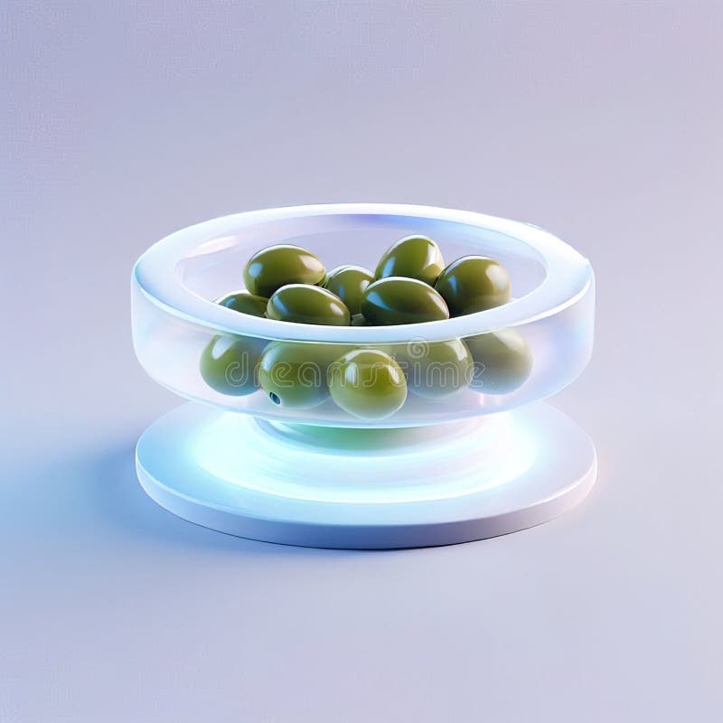 Icon of Olive, Glossy Glass Style Illustration Stock Illustration ...