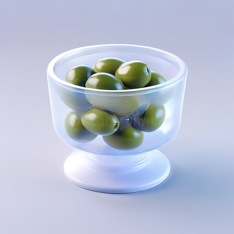 Icon of Olive, Glossy Glass Style Illustration Stock Illustration ...