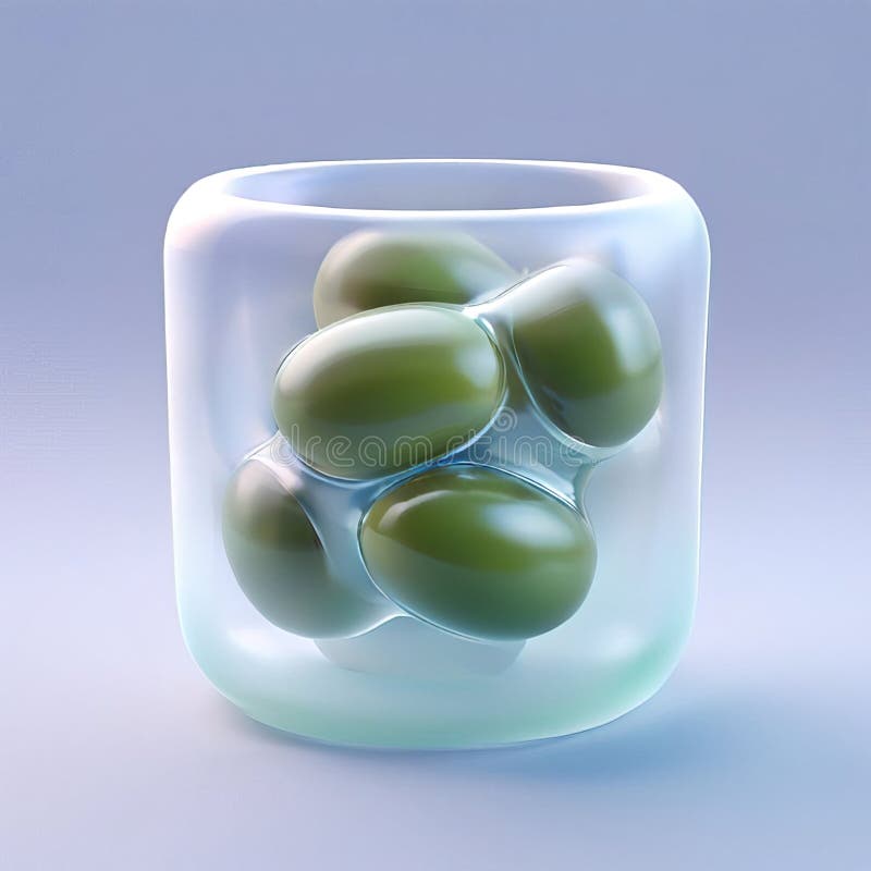 Icon of Olive, Glossy Glass Style Illustration Stock Illustration ...