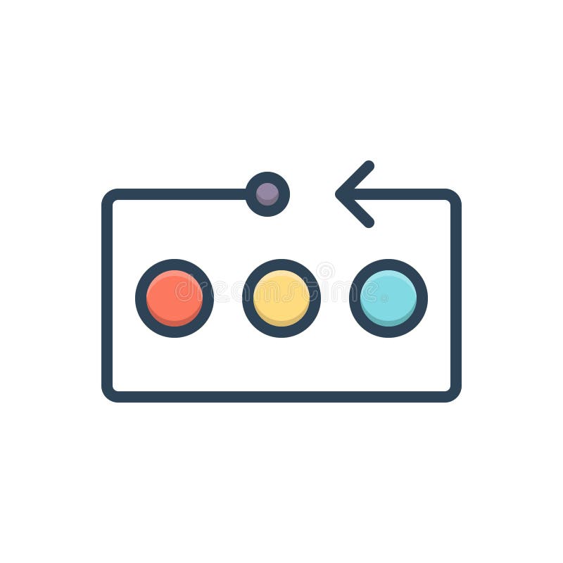 Ongoing Icon Isolated on White Background Stock Vector - Illustration ...