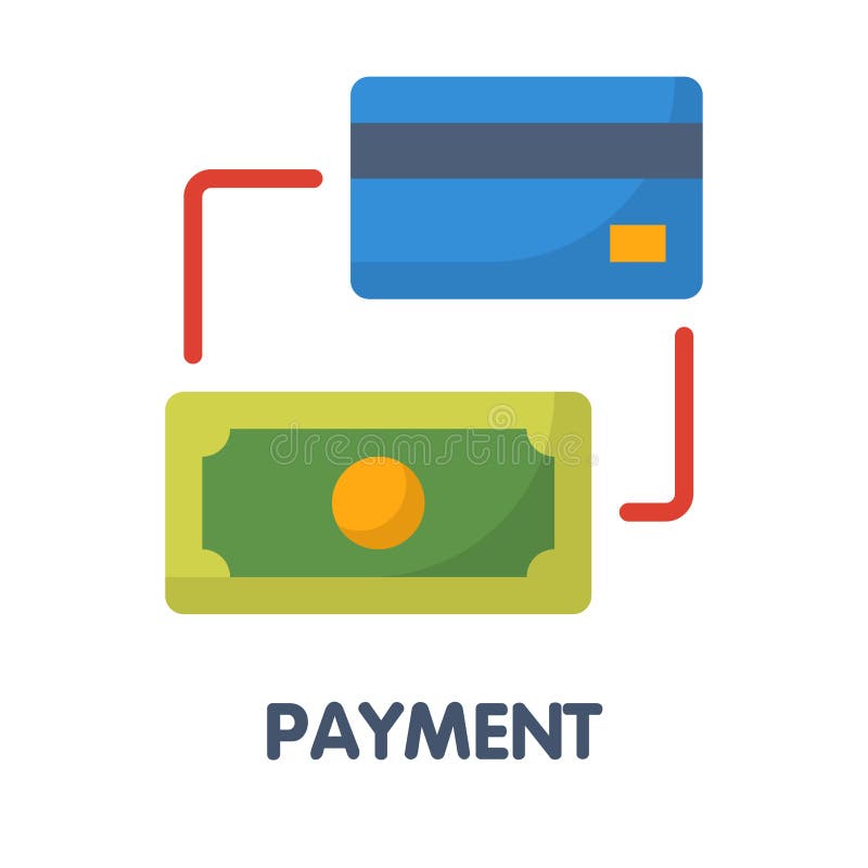 Icon Online Payment Flat Style Icon Design Illustration on White ...