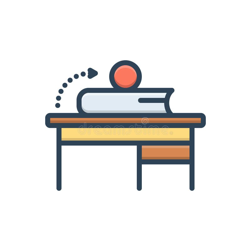 Color Illustration Icon for Onto, Adjacent and upon Stock Illustration ...