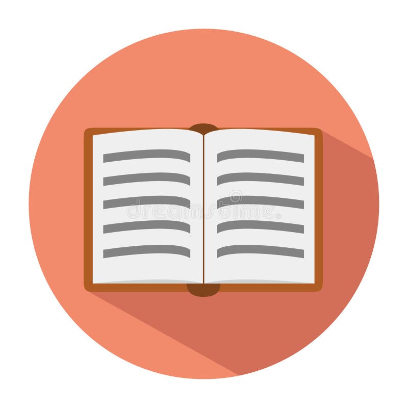 Icon of an Open Book in Flat Style. Vector Illustration Stock Vector ...
